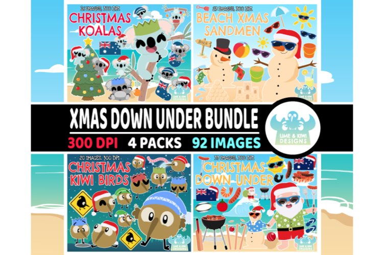 Christmas Down Under Clipart Bundle 1