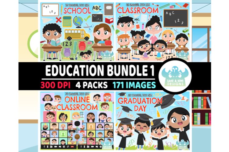Education Clipart Bundle 1 - Lime and Kiwi Designs