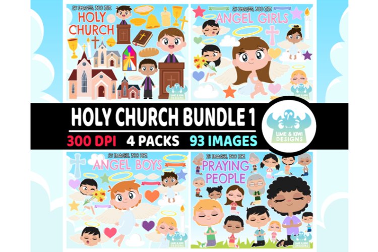 Holy Church Clipart Bundle 1 - Lime and Kiwi Designs