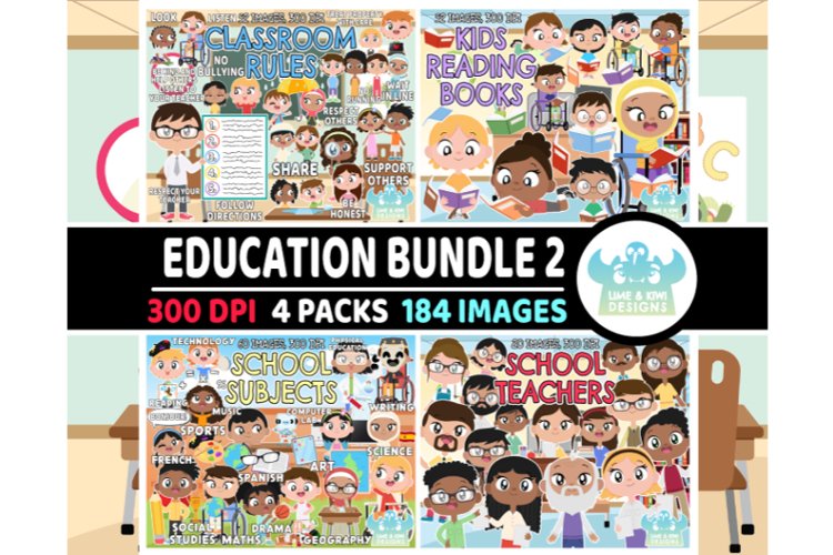 Education Clipart Bundle 2 - Lime and Kiwi Designs