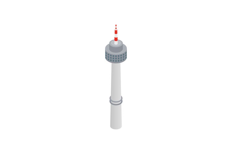 Tower in Seoul icon, isometric 3d style