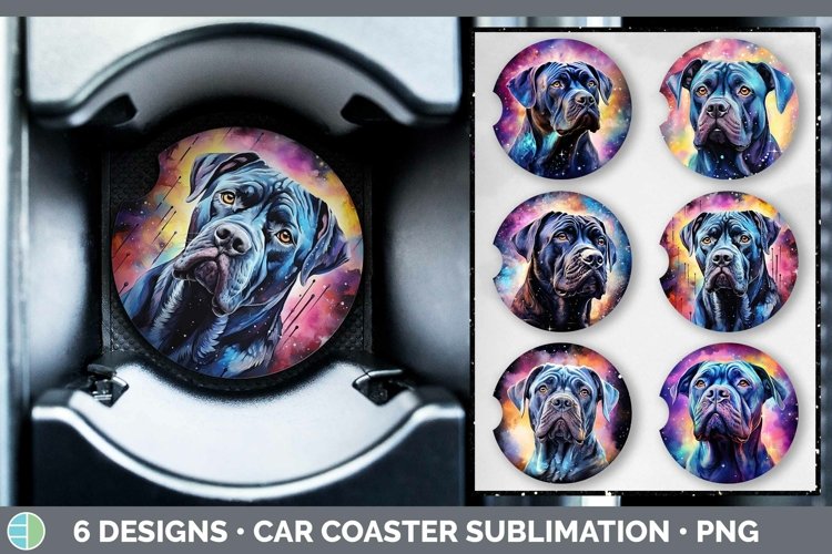 Galaxy Cane Corso Dog Car Coaster | Bundle Coaster Designs