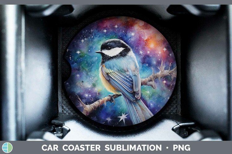 Galaxy Chickadee Car Coaster Sublimation Coaster Designs