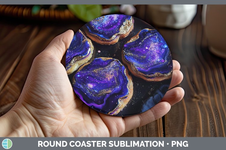 Galaxy Cookies Round Coaster Sublimation Coaster Designs