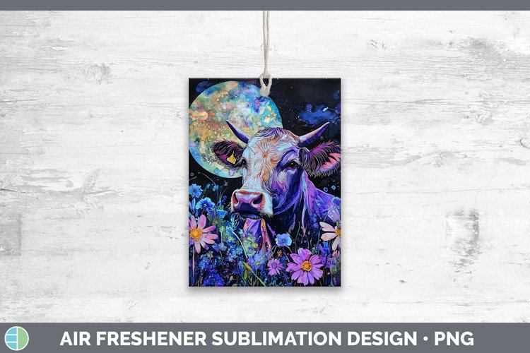 Galaxy Cow Air Freshener Sublimation Car Freshener Designs
