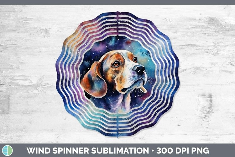 Galaxy Dog Beagle Wind Spinner Sublimation Spinner Designs