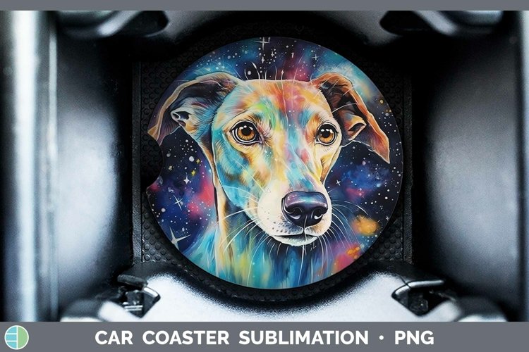 Galaxy Dog Greyhound Car Coaster Sublimation Coaster Designs