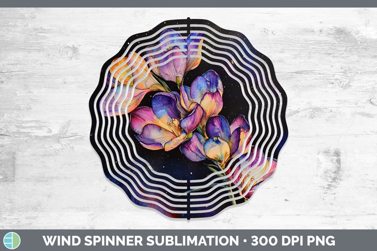 Galaxy Freesia Wind Spinner Sublimation Spinner Designs