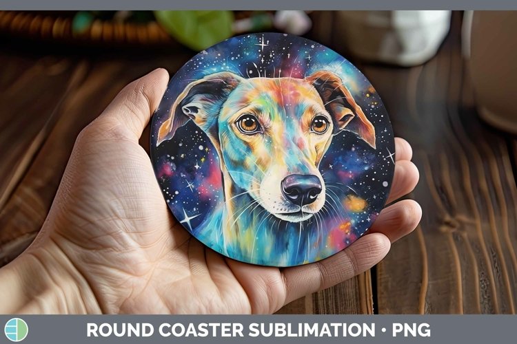 Galaxy Greyhound Round Coaster Sublimation Coaster Designs