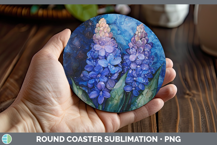 Galaxy Hyacinth Round Coaster Sublimation Coaster Designs