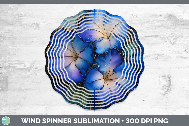 Galaxy Morning Glory Wind Spinner Sublimation Spinner Design
