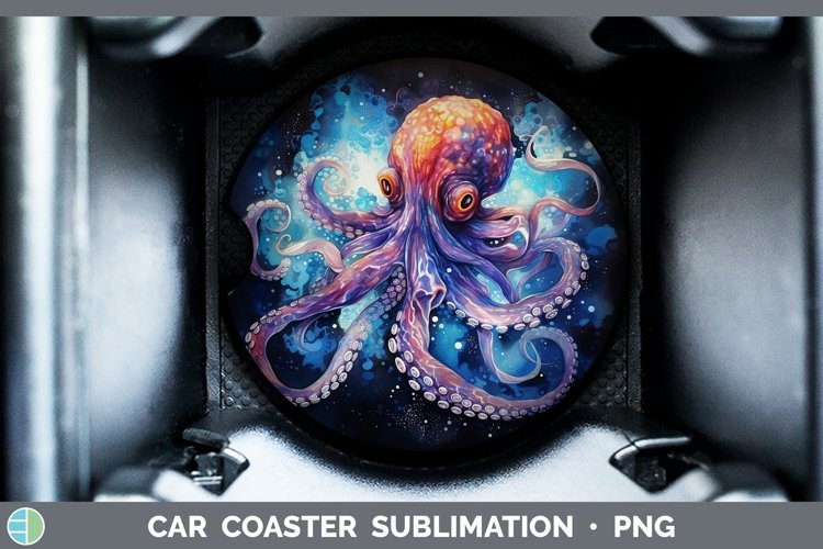 Galaxy Octopus Car Coaster Sublimation Coaster Designs