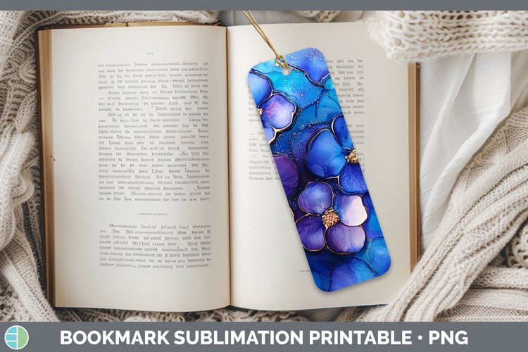 Galaxy Periwinkle Bookmark Sublimation Printable Designs