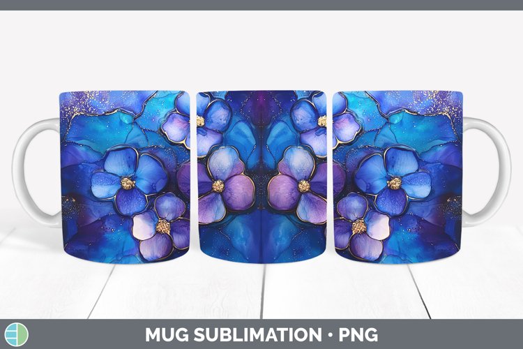 Galaxy Periwinkle Mug Wrap Sublimation Coffee Cup Designs
