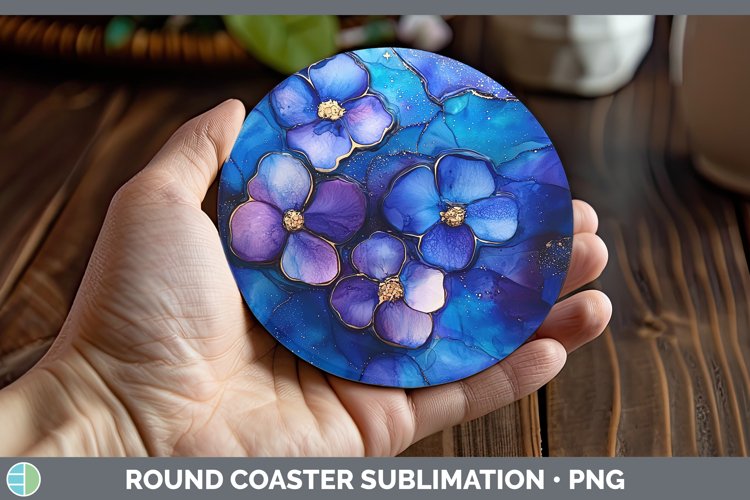 Galaxy Periwinkle Round Coaster Sublimation Coaster Designs