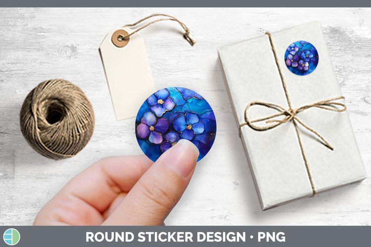 Galaxy Periwinkle Stickers | Round Labels Designs
