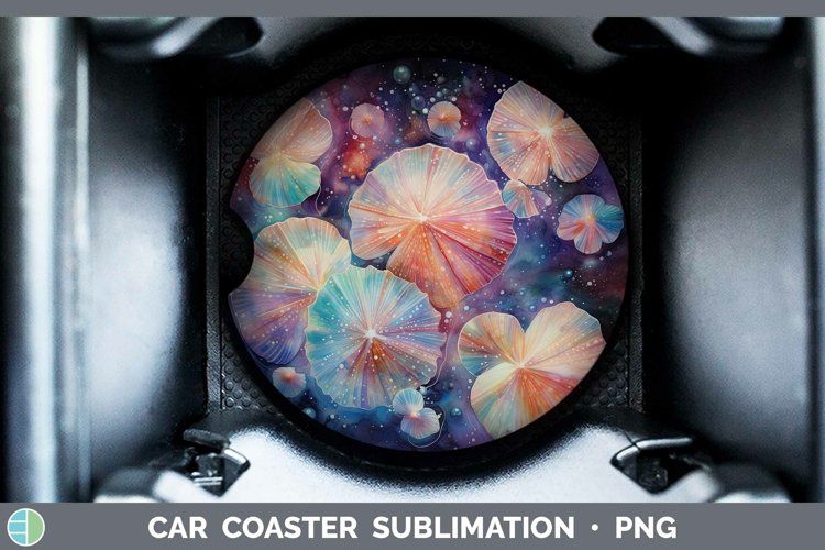 Galaxy Seashell Car Coaster Sublimation Coaster Designs