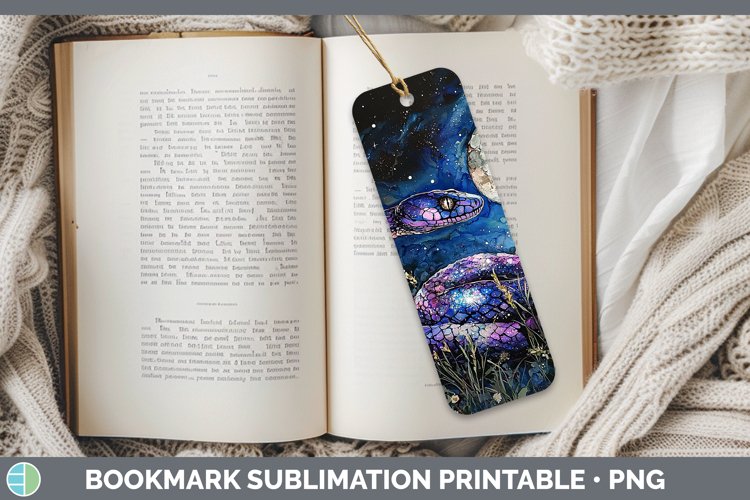 Galaxy Snake Bookmark Sublimation Printable Designs