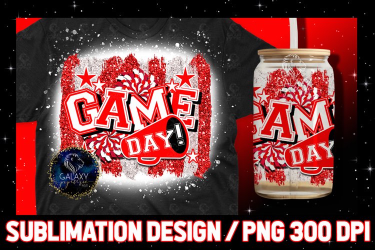 Game Day Cheer Sublimation Design PNG | Red White Game Day (2246672 ...