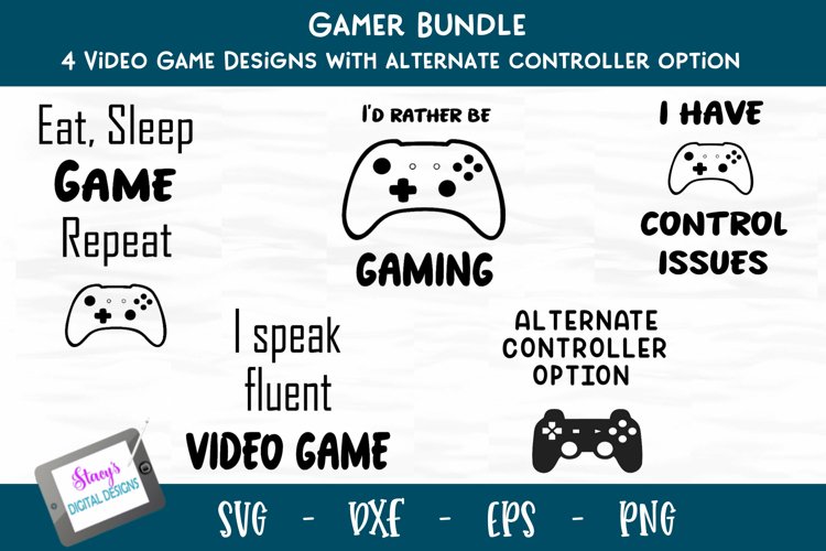 Gamer SVG Bundle - Video game SVG Bundle - 4 designs (260269) | Cut ...