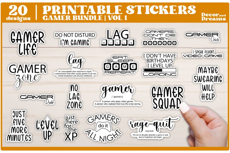 Gamer Sticker Bundle | Gaming Sticker Bundle