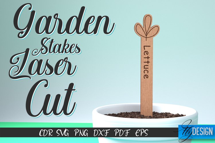 Lettuce Garden Stakes Laser Cut|Plant Stakes Laser Cut