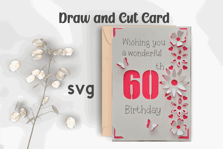60th Birthday pop up Cut card design, (2094263) | Paper Cutting ...