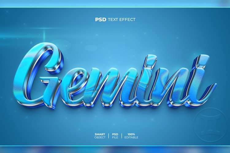 Gemini 3D editable text effect