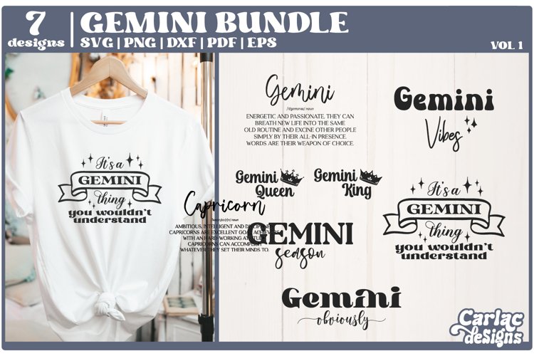 Gemini Zodiac Sign Bundle | Zodiac Star Sign SVG | Vol 1