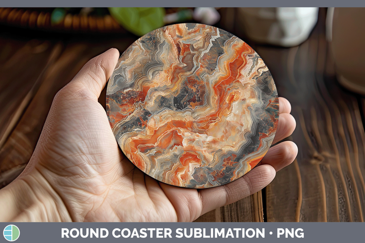 Gems Jasper Round Coaster Sublimation Coaster Designs