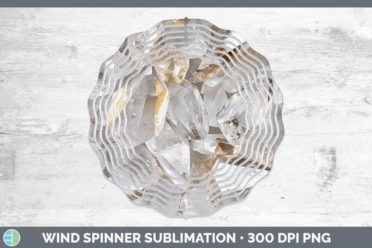 Gems Quartz Wind Spinner Sublimation Spinner Designs