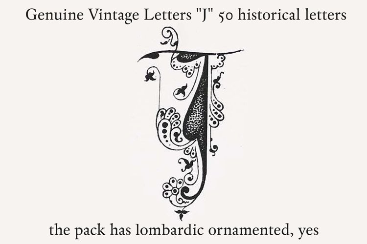 Genuine Vintage Letters "J"