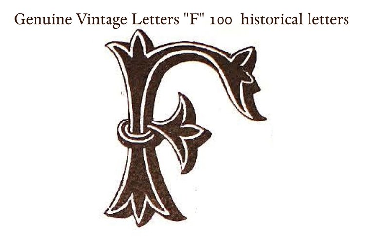 Genuine Vintage Letters "F" PACK 150 pieces