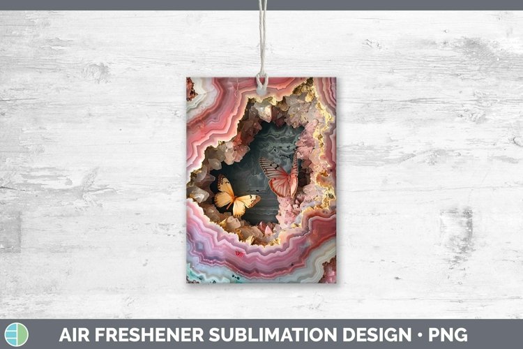 Geode 3D Butterfly Air Freshener | Sublimation Car Freshener