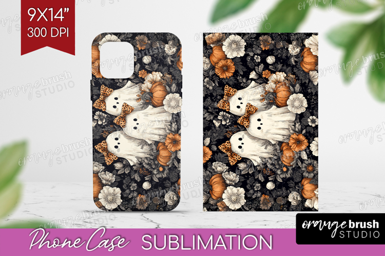 Cute Ghost Phone Case PNG - Spooky Halloween Case (5899252)
