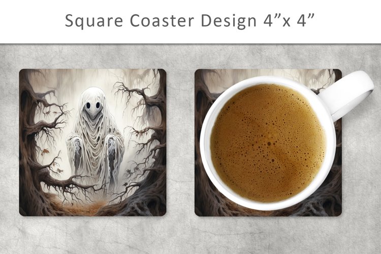 Halloween Ghost Coaster, Kitchen Decor (4355094)