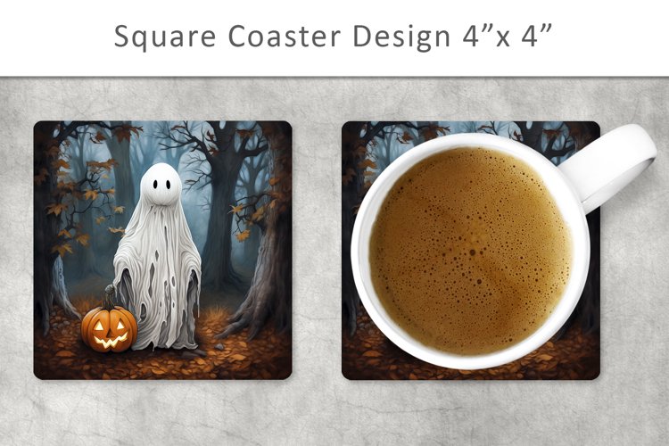 halloween square coaster, halloween kitchen decor