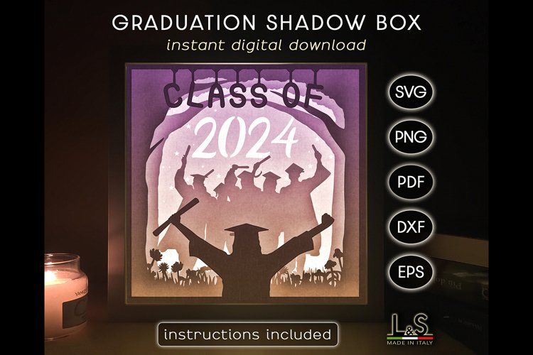 Graduation Shadow Box | 3D Paper Cut Light Box