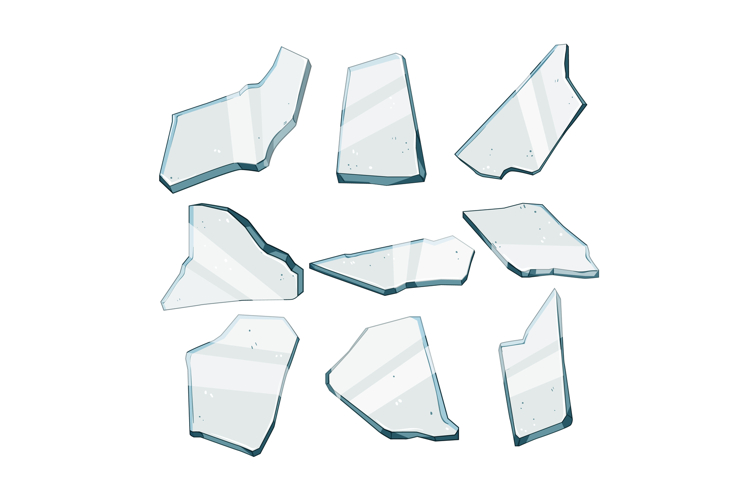glass broken shard set cartoon (6565788)