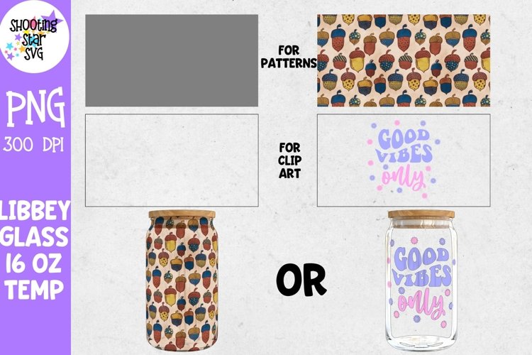 16 OZ Libbey Glass Can Template 1887483 Sublimation Design Bundles