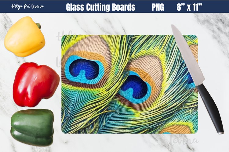 Peacock Glass Cutting Boards | Kitchen Chopping (2935777)