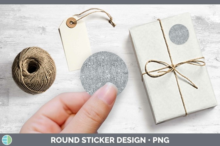 Glitter Slate Stickers | Round Labels Designs