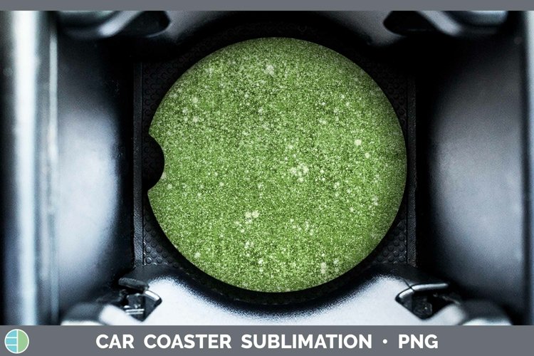 Glitter Spring Green Car Coaster Sublimation Coaster Designs
