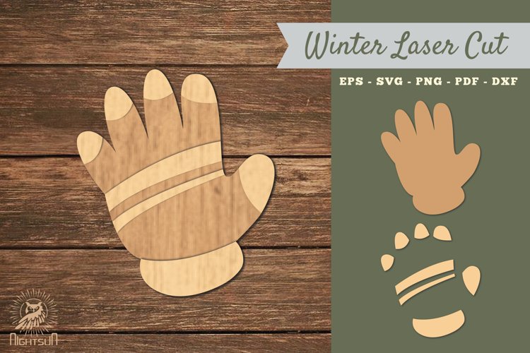 Gloves Laser Cut Decoration SVG 4