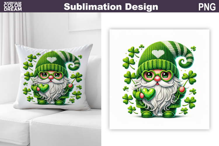 St. Patrick's Day Pillow | Gnome Clover (6497969)