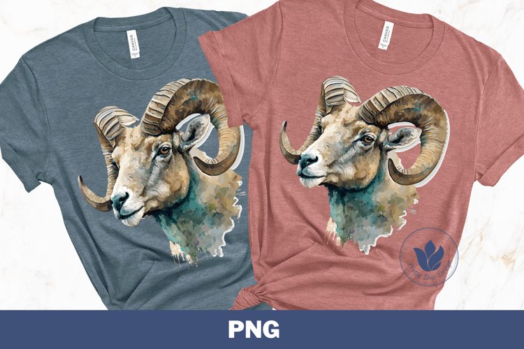 Goat Watercolor PNG Sublimation