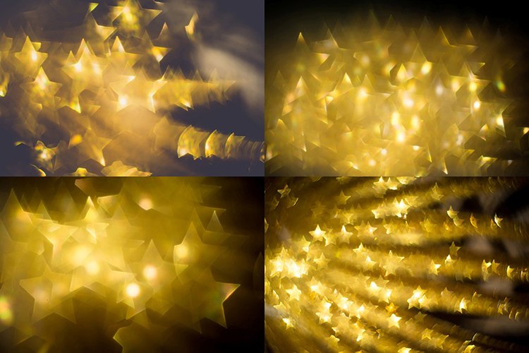 Golden Star Shaped Bokeh