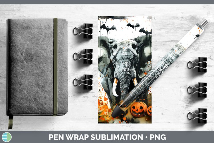 Gothic Elephant Pen Wrap Sublimation Epoxy Pen Designs