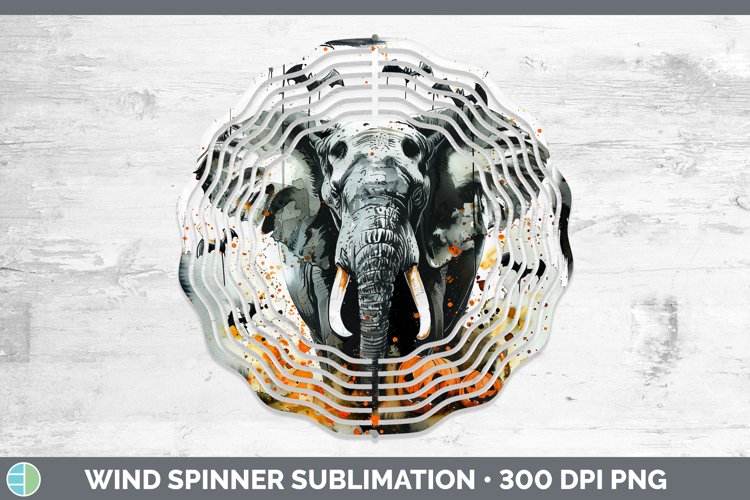 Gothic Elephant Wind Spinner Sublimation Spinner Designs