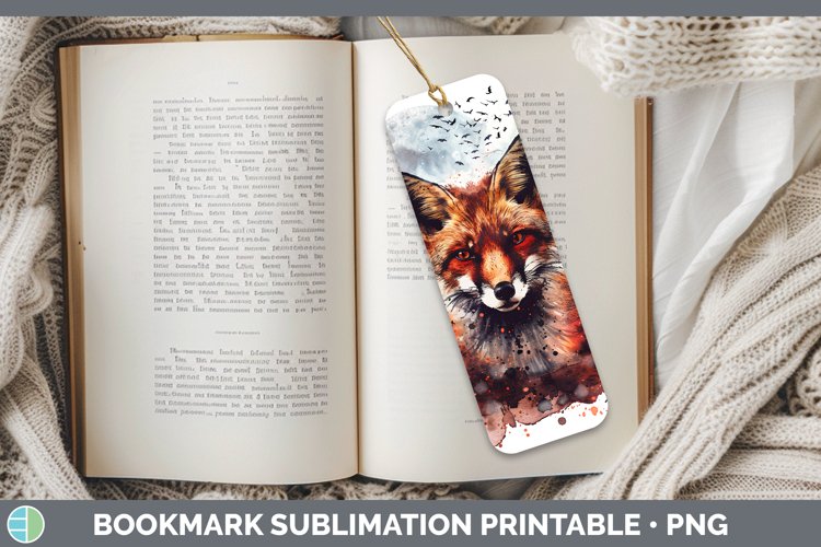 Gothic Fox Bookmark Sublimation Printable Designs